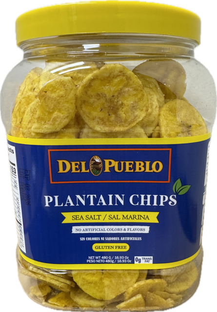 Del Pueblo Plantain Chips Salted – Yell-O-Glow | Wholesale Grocery ...