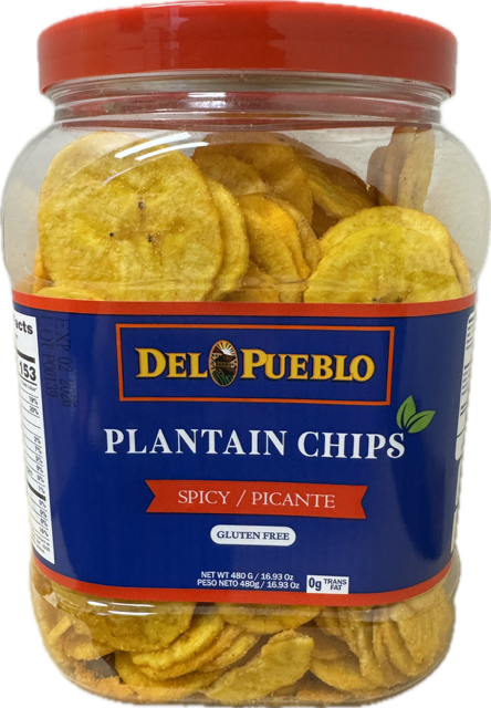 Del Pueblo Plantain Chips Spicy – Yell-O-Glow | Wholesale Grocery ...